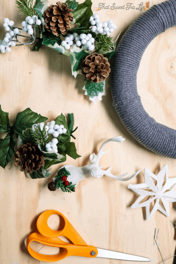 That Sweet Tea Life • How to Make this Dollar Store Wreath for Christmas